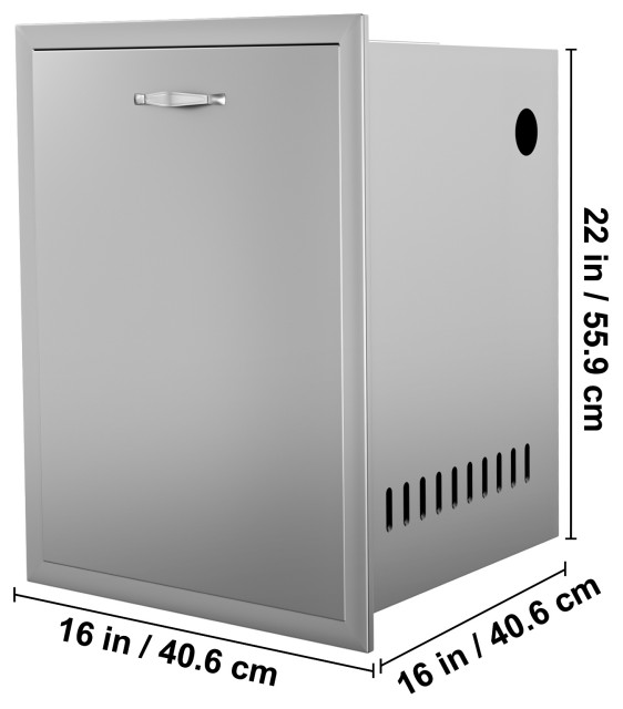 Outdoor Kitchen Propane Tank Drawer Stainless Steel Pull Out Trash ...