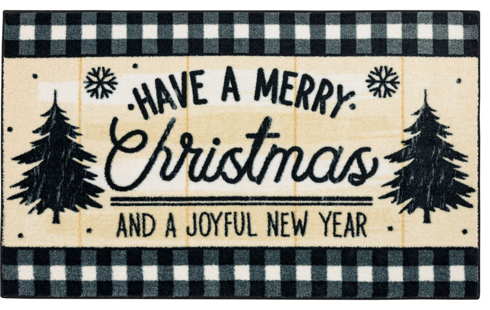 Mohawk Home Merry and Joyful Area Rug, Black, 2'x3' 4", 2' x 3' 4 ...