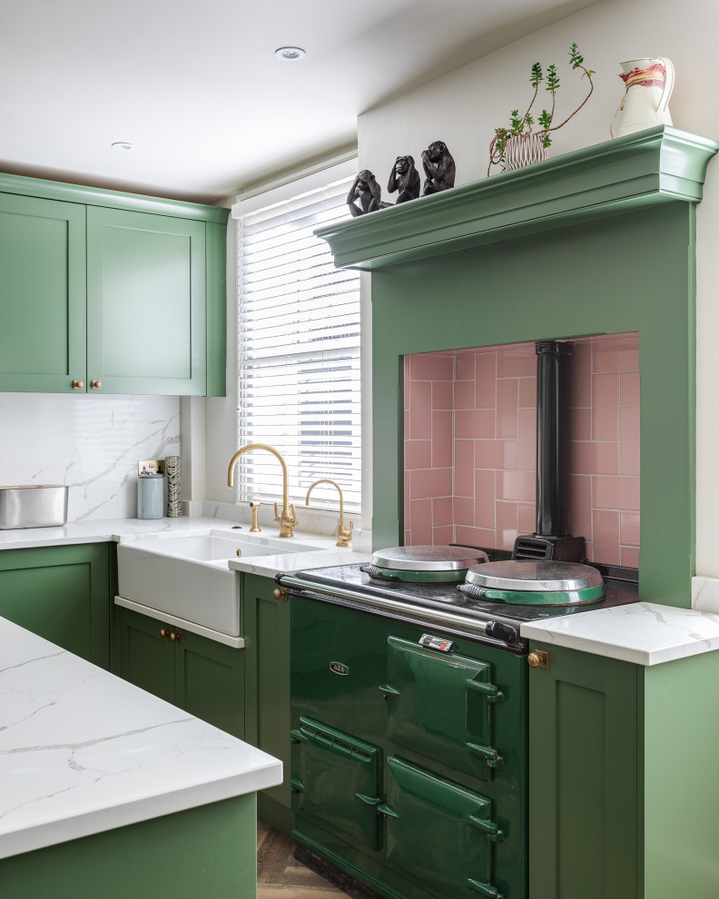 Traditional Green Shaker - Traditional - Kitchen - Hertfordshire - by ...