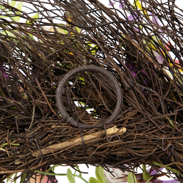 Butterfly and Wildflower Floral Twig Spring Wreath 24" - Modern ...