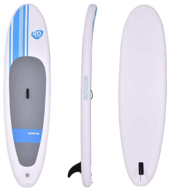 Goplus 10' Inflatable Stand Up Paddle Board SUP w/ Adjustable Paddle ...