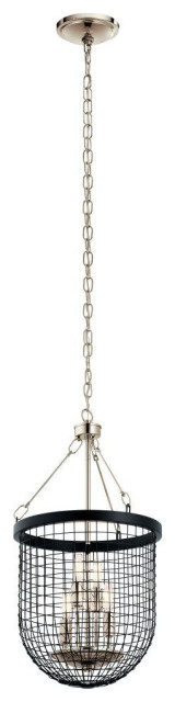 4 Light Industrial Farmhouse Wire Mesh Cage Pendant Light Fixture ...