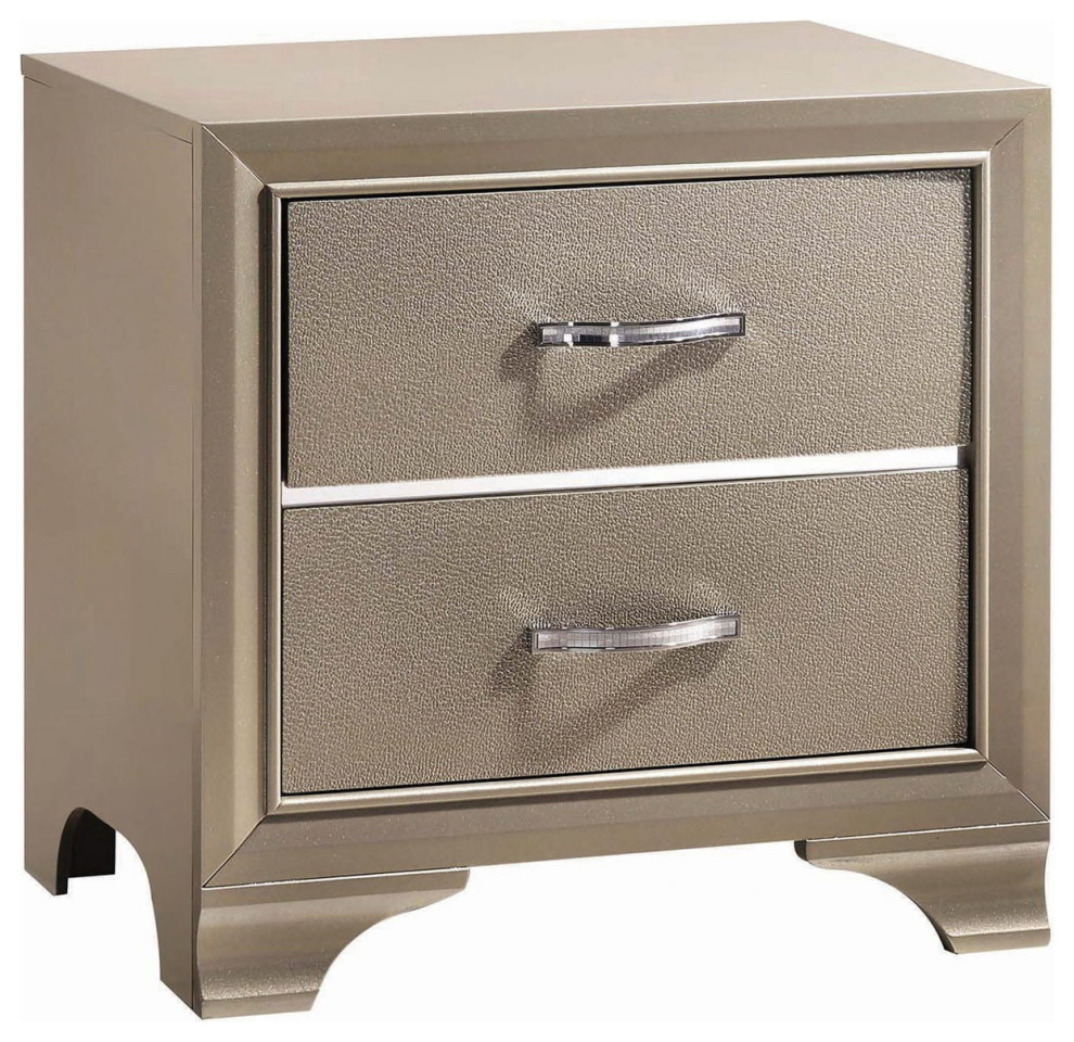 Emma Mason Signature Sasha Glamorous Nightstand in Champagne ...