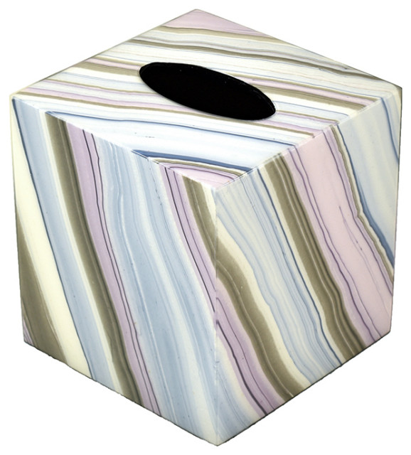 Lavender with Black Lacquer Tissue Box - Contemporary - Tissue Box ...