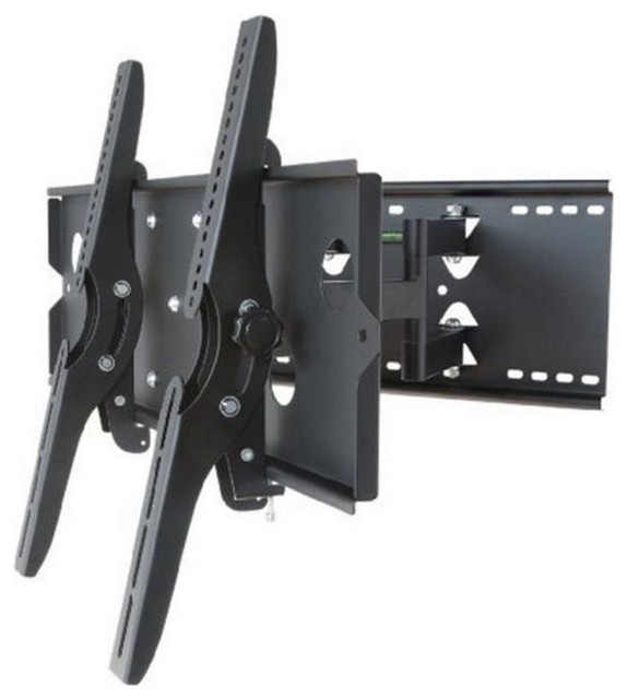 TV Wall Mount Bracket Dual Double Arm Secure Low Profile Cantilever LED ...
