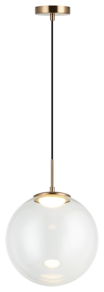 Matteo Lighting C61321AGCL Pendant, Aged Gold Brass Finish ...