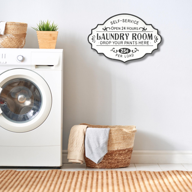 Dafina Rustic Laundry Sign - Contemporary - Novelty Signs - by Cheungs ...