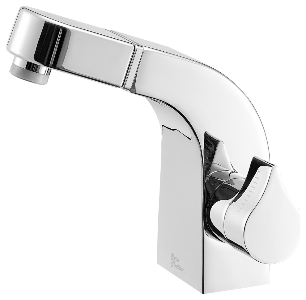 Virage 7" Single Handle, Bathroom Faucet, Chrome - Contemporary ...