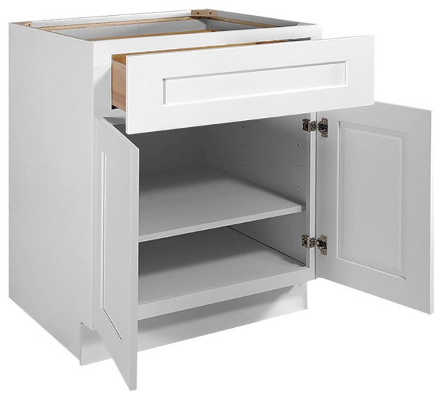 Modern Base Storage Cabinet, Framed Accented Doors & Soft Close ...