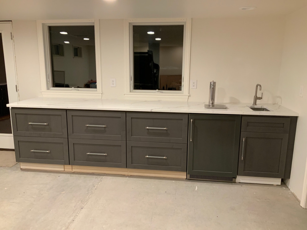 Toe Kick or build out and add baseboards