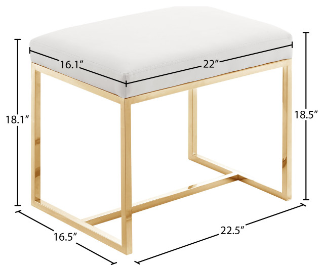 Monroe Ottoman/Stool - Contemporary - Vanity Stools And Benches - by ...