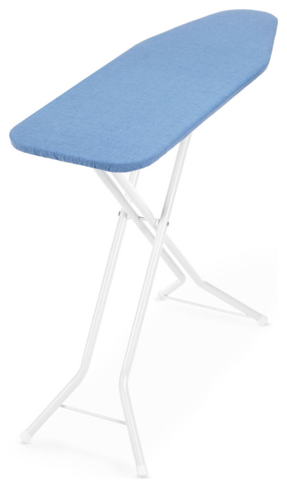 Compact 4-Leg Metal Mesh Top Ironing Board With Padded Blue Cover ...