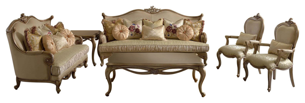 Venice 6-piece Victorian Living Room Set - Victorian - Living Room ...