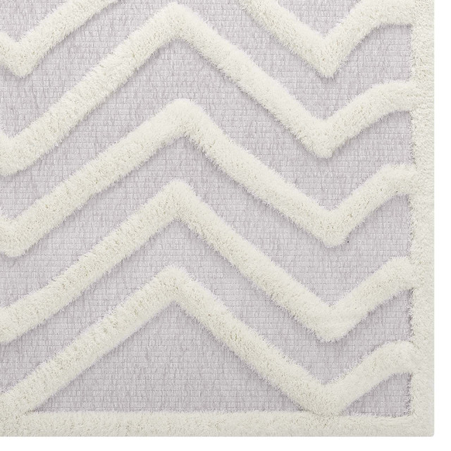 Whimsical Pathway Abstract Chevron 5x8 Shag Area Rug R-1156A-58, 94.5 x ...
