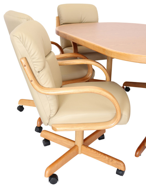 7-Piece 42x[42/60] Caster Dining Set Laminate Table Top & Desert Caster ...