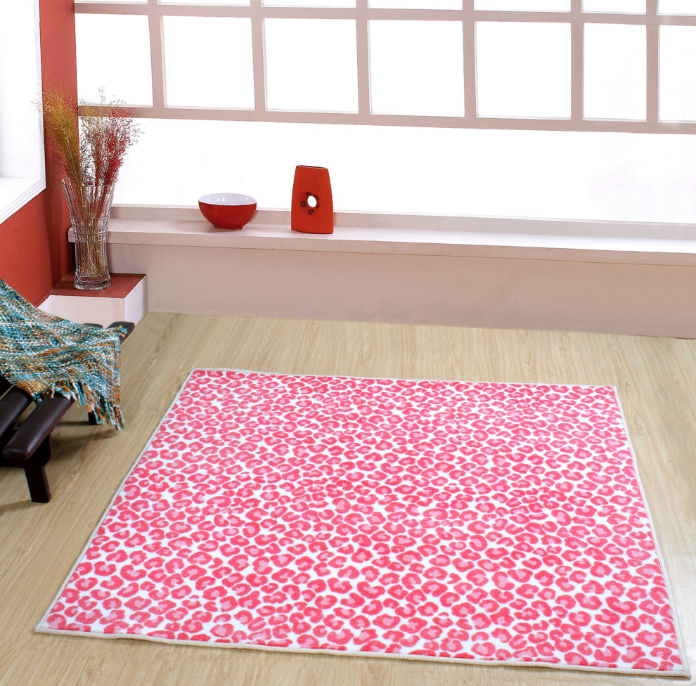 Cheetah Hang Loose Area Rug for Dining Room, Made In USA, 4' Square ...