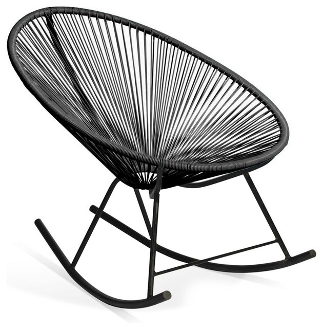 Acapulco Egg Rocker, Black - Contemporary - Rocking Chairs - by Plata ...