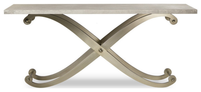 Rose Console Table Shagreen Top - Traditional - Console Tables - by V.S ...