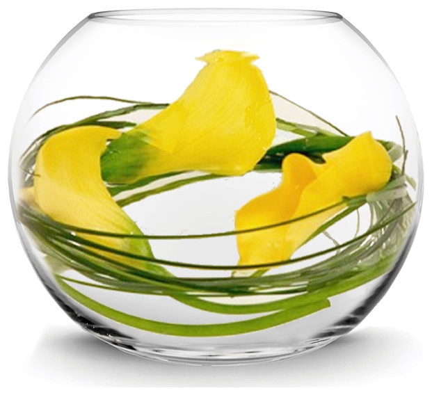 Glass Bubble Bowl (H-7.5" W-10", Approx. 2 Gal.) Fish Bowl Vase ...