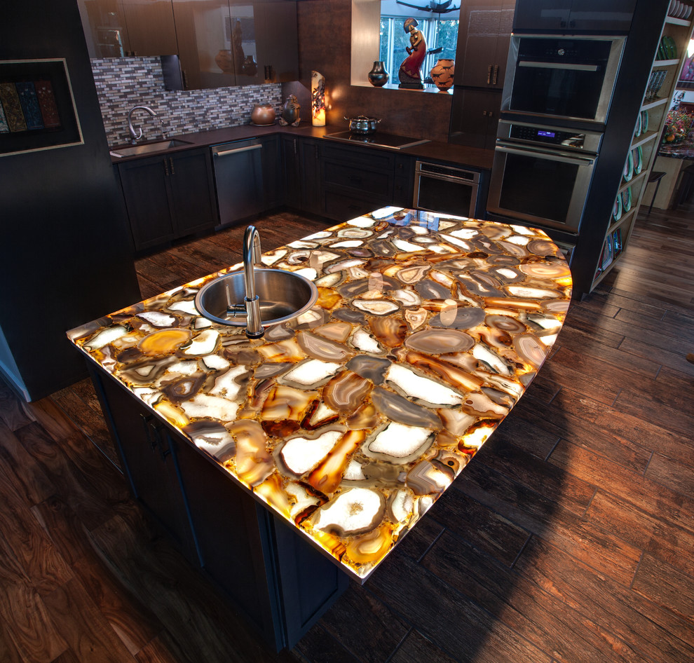Backlit Agate Kitchen Countertop - Contemporary - Kitchen - Albuquerque ...