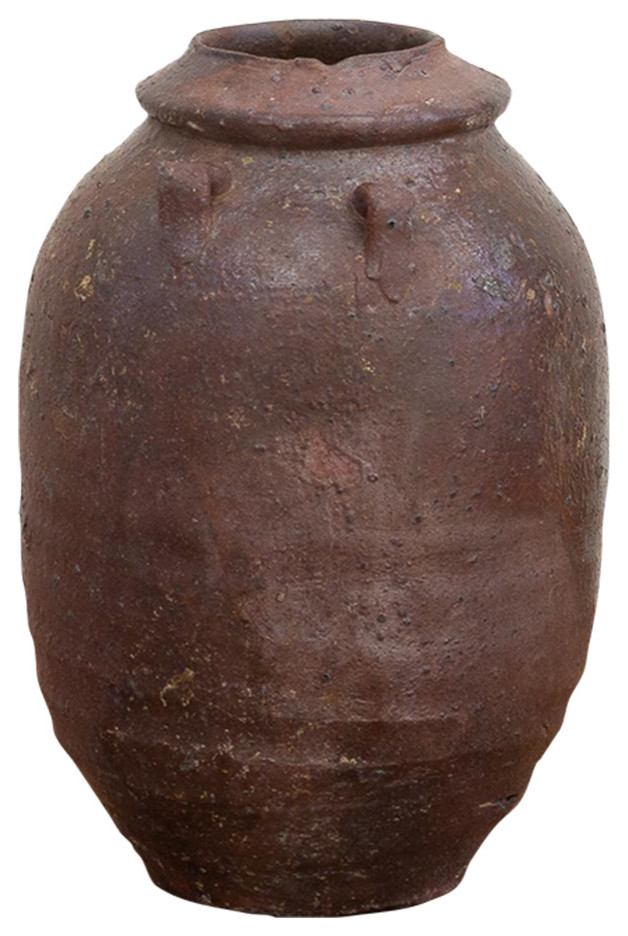 Primitive Antique Martaban Vase - Rustic - Vases - by De-cor | Houzz