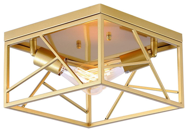 2 Light Semi Flush Mount Lighting Modern Ceiling Light Fixture ...