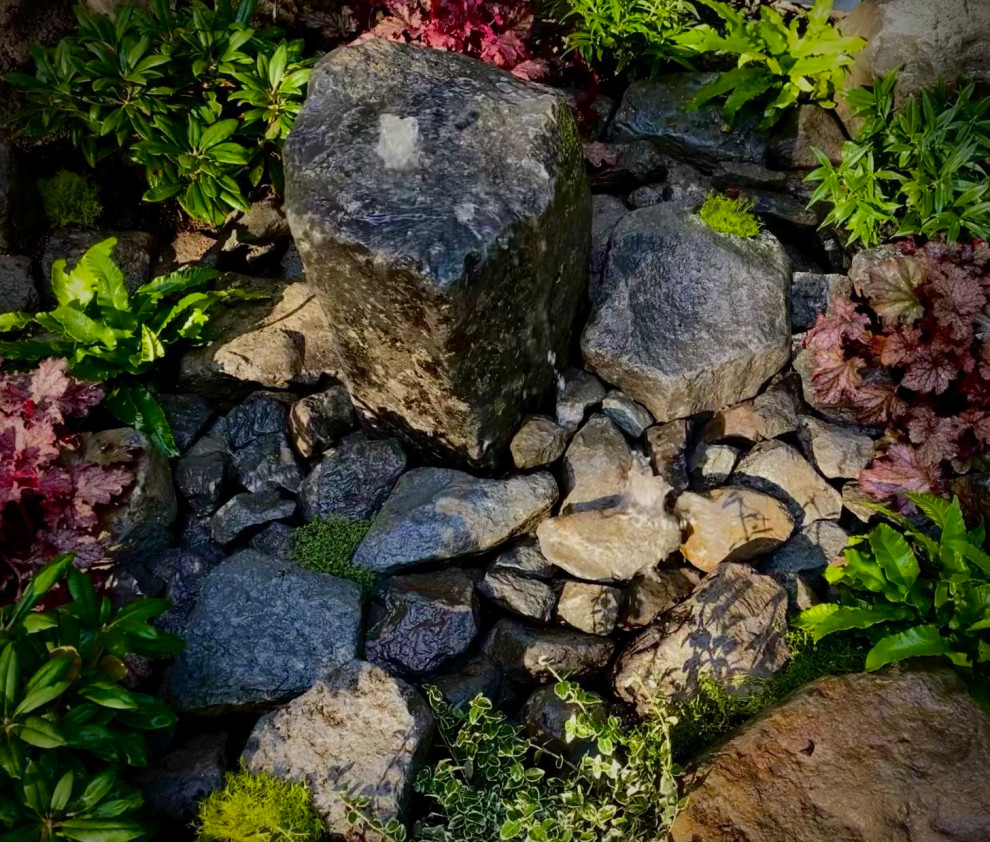 Pondless Water Feature - Rustic - Garden - by Blue Bear Landscape ...