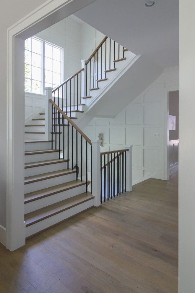 87_Welcoming and Functional Contemporary U-shaped Staircase, Arlington ...