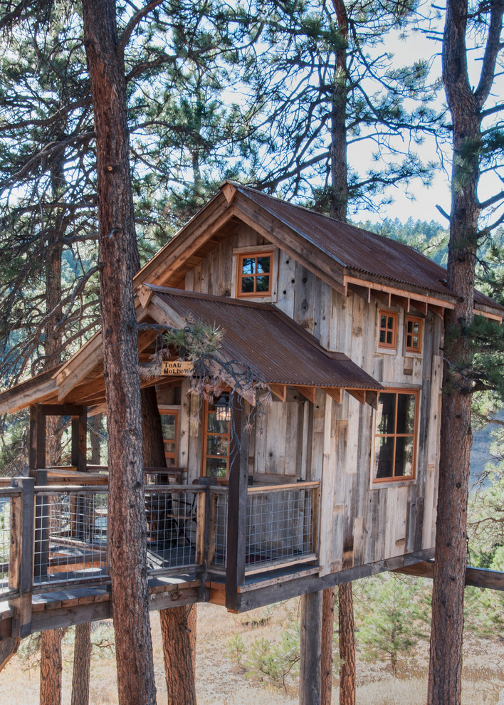 Tree house with Natureaged siding - Rustic - Exterior - Denver - by ...
