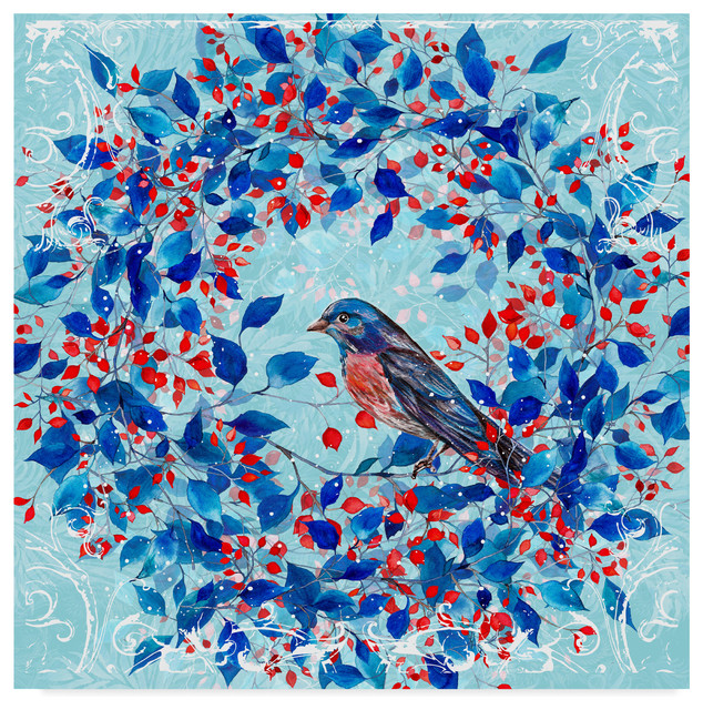 "Blue Bird I" by Irina Trzaskos Studio, Canvas Art, 14"x14 ...