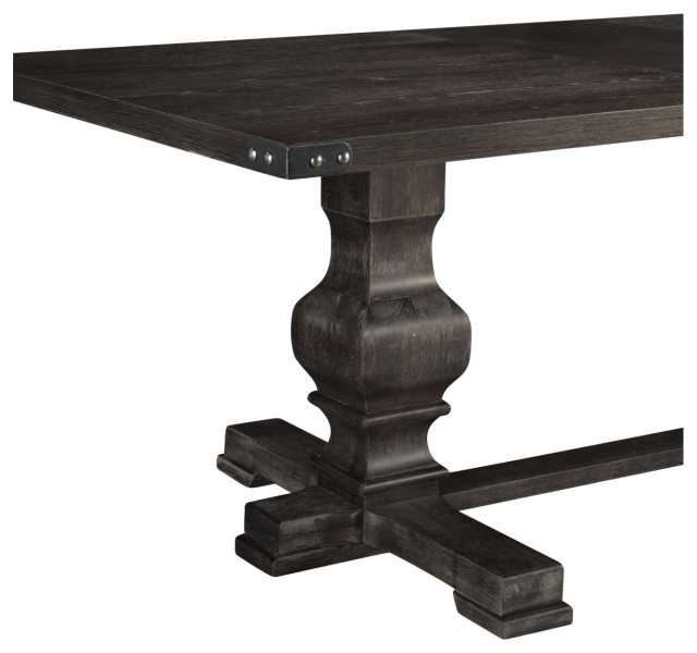 Manchester Dining Table, Charcoal - Traditional - Dining Tables - by ...