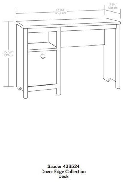 Sauder Dover Edge Transitional Engineered Wood Desk in Timber Oak ...