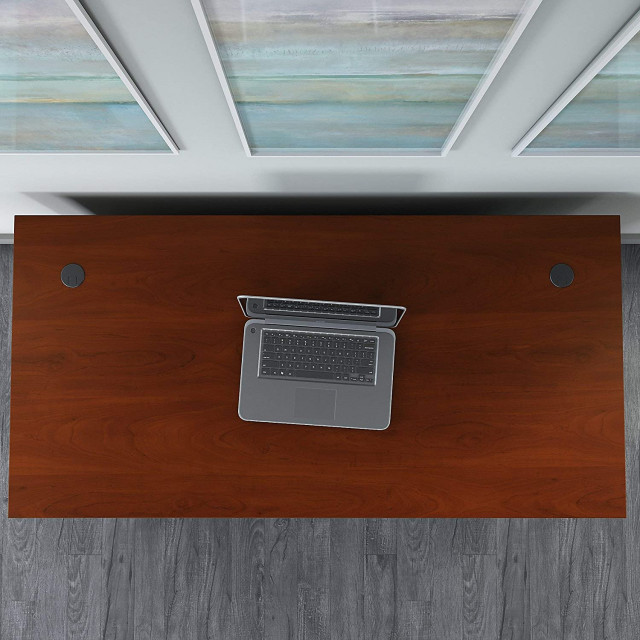 Large Desk, Rectangular Laminated Top and Wire Management Grommets ...