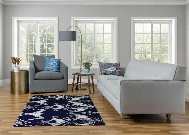 Victorian I-Kat Pattern Soft Chenille Area Rug, 4'x6' - Contemporary ...