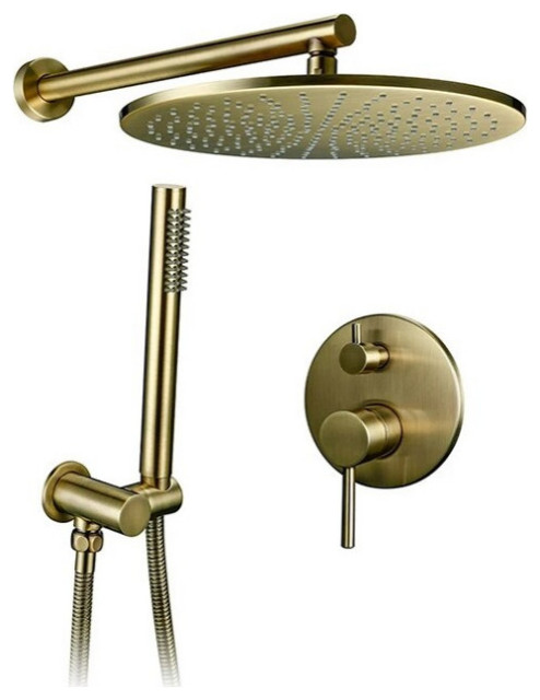 Wasser Solid Brass Shower Faucet Set - Contemporary - Showerheads And ...