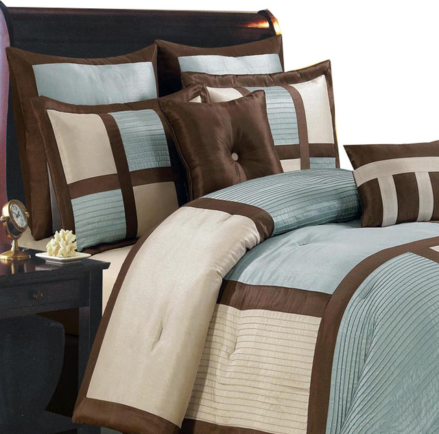 Morgan 100% Microfiber 8-Piece Luxury Comforter Set, Queen ...