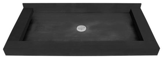 Tile Redi 3060C-PVC 30"x60" Single Curb Shower Pan With Center PVC ...