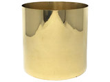 Serene Spaces Living Polished Brass Cylinder, Shiny Round Vase for ...