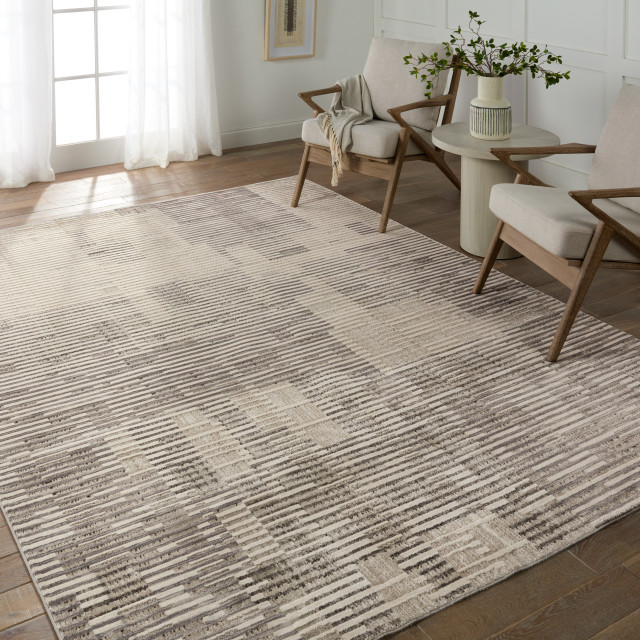 Jaipur Living Gravity Striped Gray/ Cream Area Rug - Contemporary ...