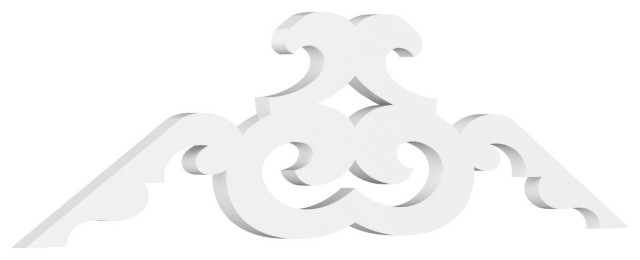 48"Wx8"Hx1"P, 4/12 Pitch Artisan Architectural Grade PVC Gable Pediment ...