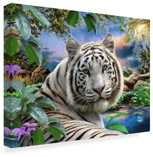 "The White Tiger" by Howard Robinson, Canvas Art, 24"x18 ...
