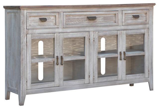 Sahara Solid Wood Rustic Console Table - Farmhouse - Buffets And ...