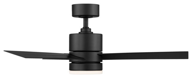 Axis 1 Light 44 in. Indoor Ceiling Fan, 2700K, Matte Black ...