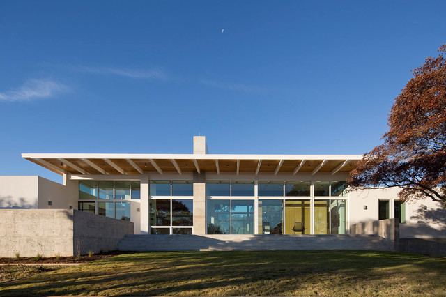 Exterior Modern Building, Deep Eaves - Contemporary - Exterior - Austin ...