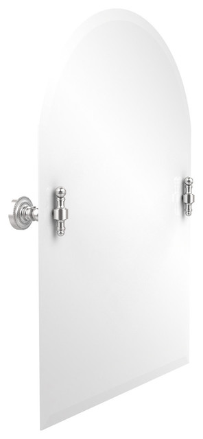 Frameless Arched Top Tilt Mirror With Beveled Edge - Traditional ...