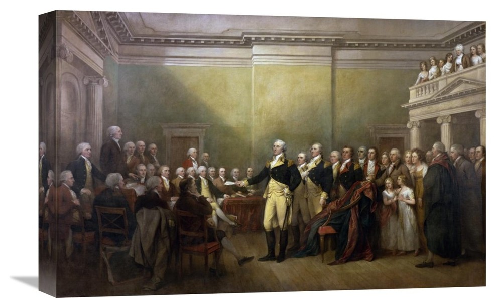 "General George Washington Resigning His Commission" Artwork, 22" x 14. ...