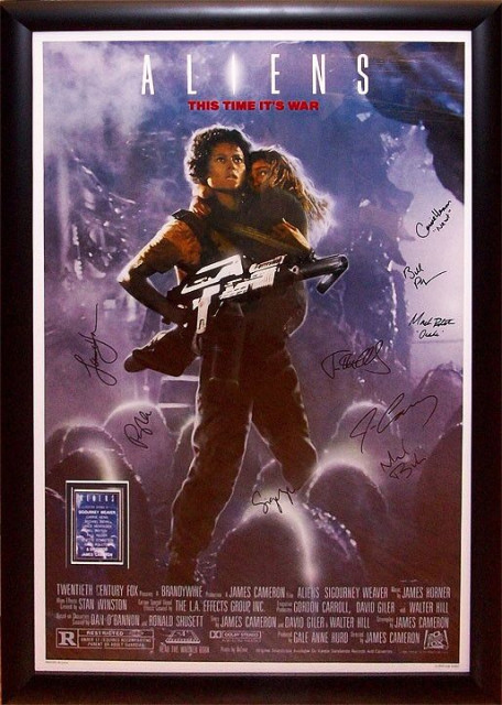Aliens Signed Movie Poster, Custom Frame - Contemporary - Prints And ...
