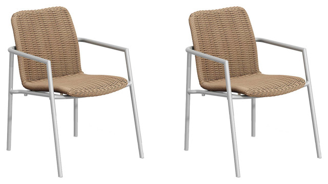 Orso Armchair, Sand Resin Wicker, Flint Powder Coated Aluminum Frame ...