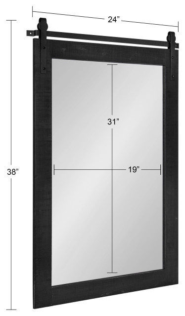 Cates Rustic Wall Mirror, 24x38 - Industrial - Wall Mirrors - by Uniek ...