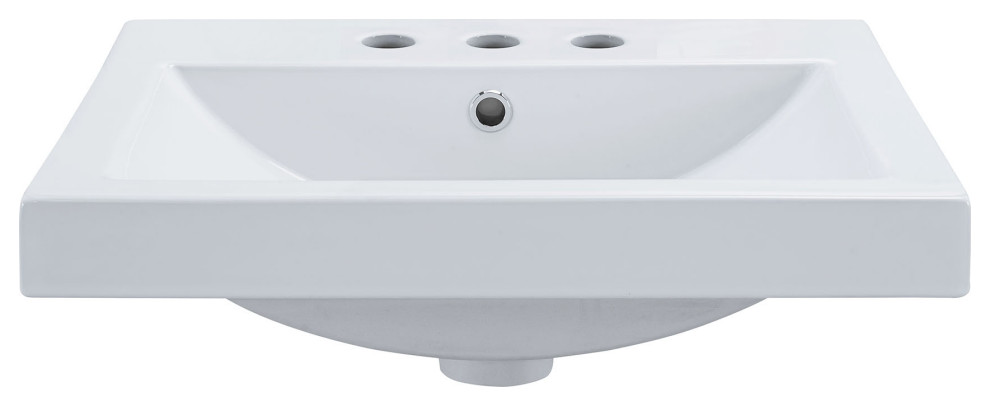 RYVYR CSR215RC-3 Semi-recessed ceramic rectangular vessel sink ...